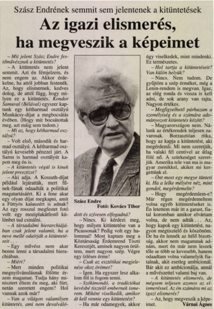 „Nagyon élvezem az életet” - Száz éve született Szász Endre - Arcanum blog