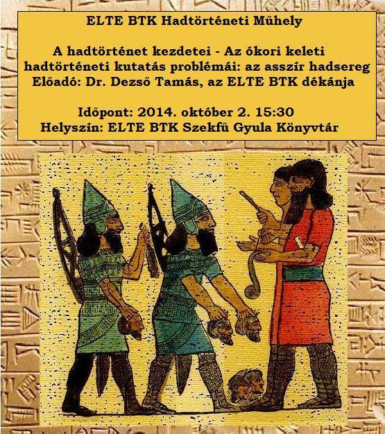 ELTE BTK Hadtörténeti Műhely: Dezső Tamás – Az ókori keleti ...