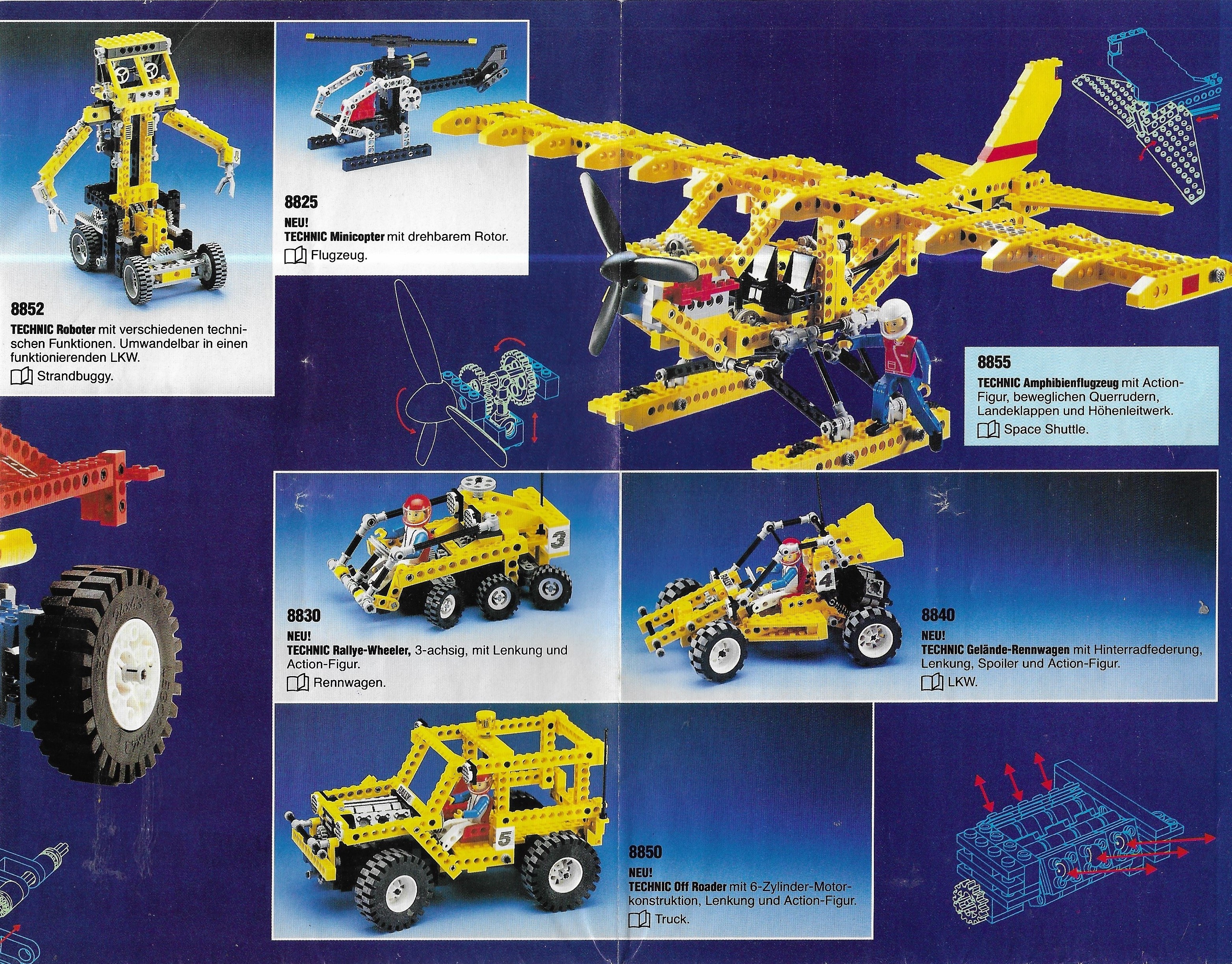 1990-es kihajtogatható Lego Technic insert - Játékok a Polcról