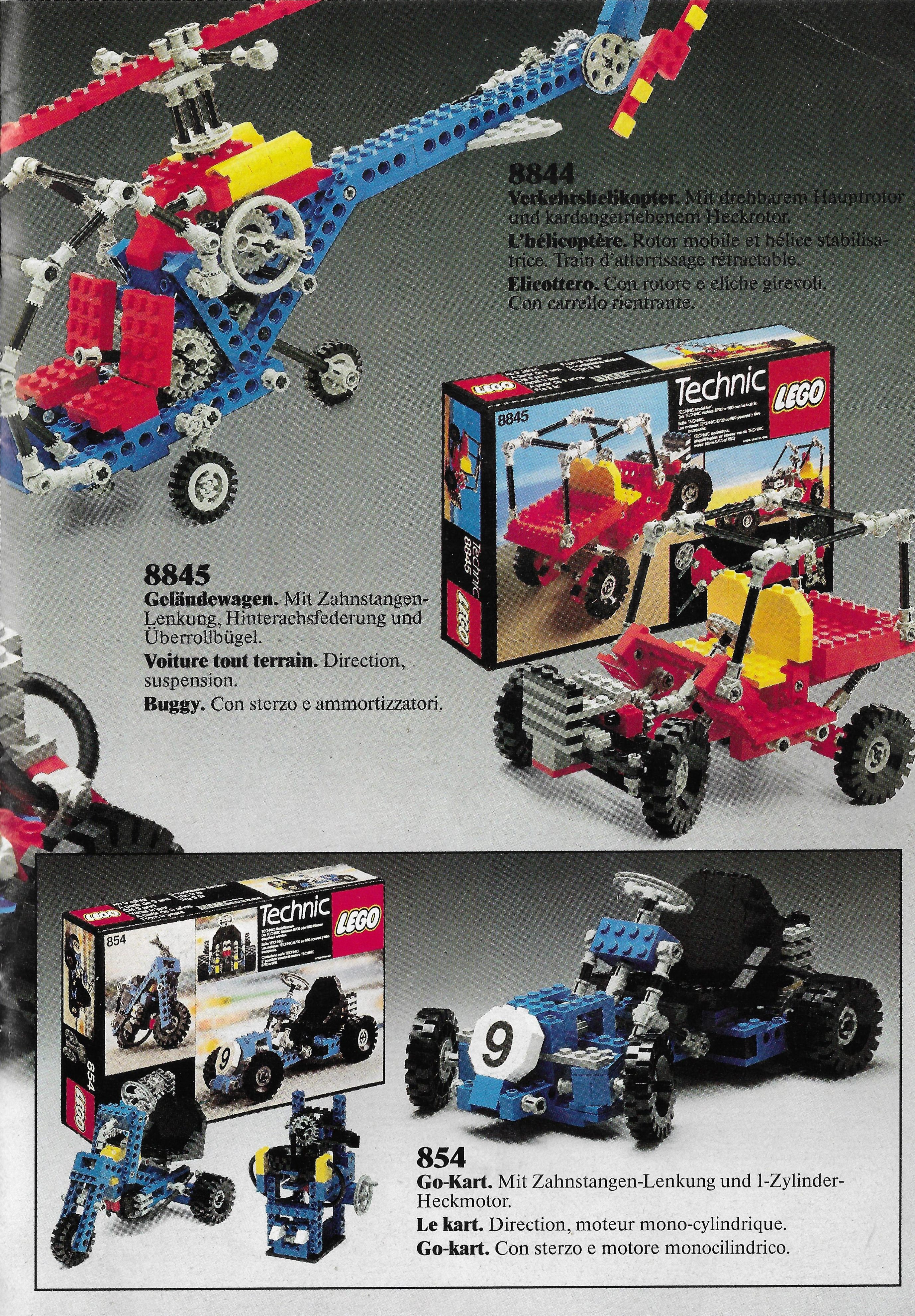 Nyugat-Európai Lego Technic katalógus 1984-ből - Játékok a Polcról