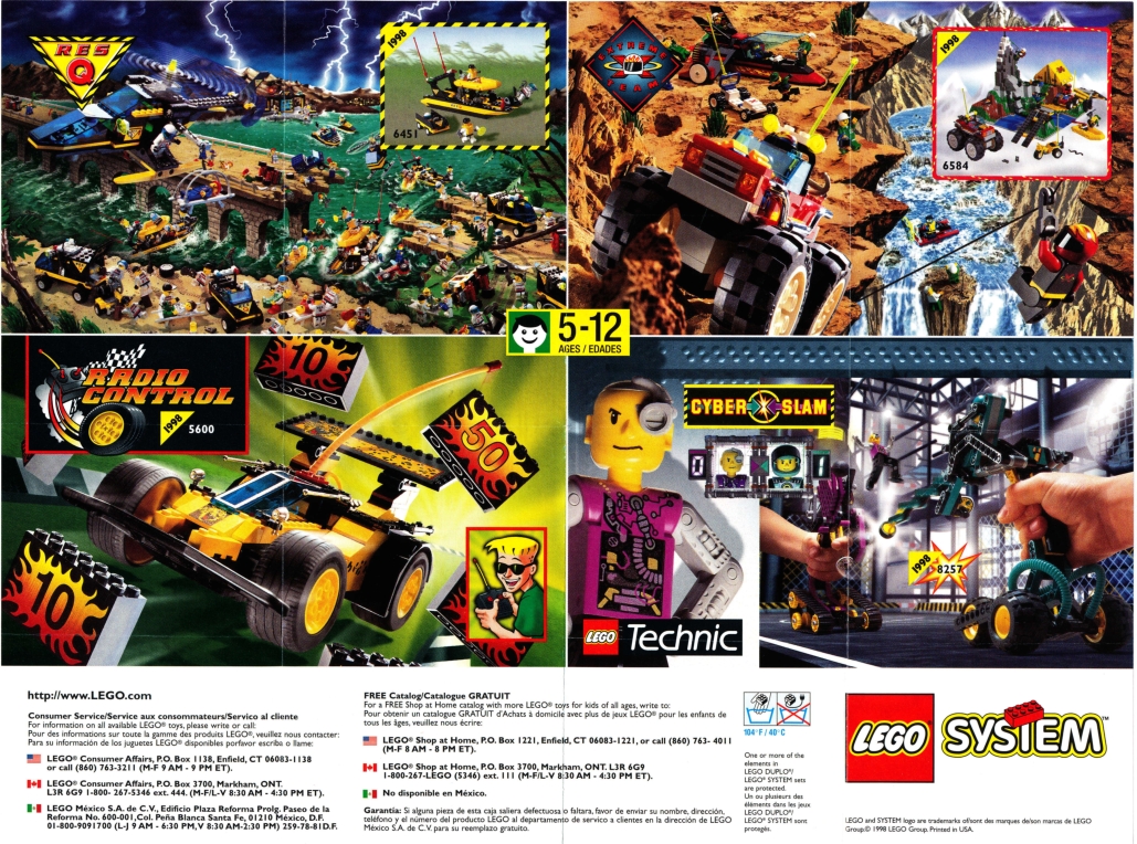 Amerikai Lego Insert 1998-ból - Játékok a Polcról