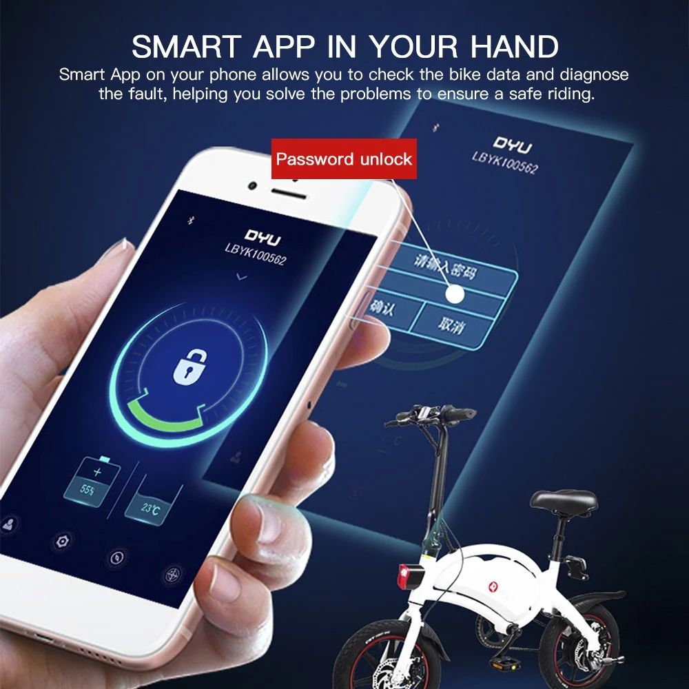 Európai raktárból rendelhető a DYU D3+ hibrid elektromos kerékpár ...