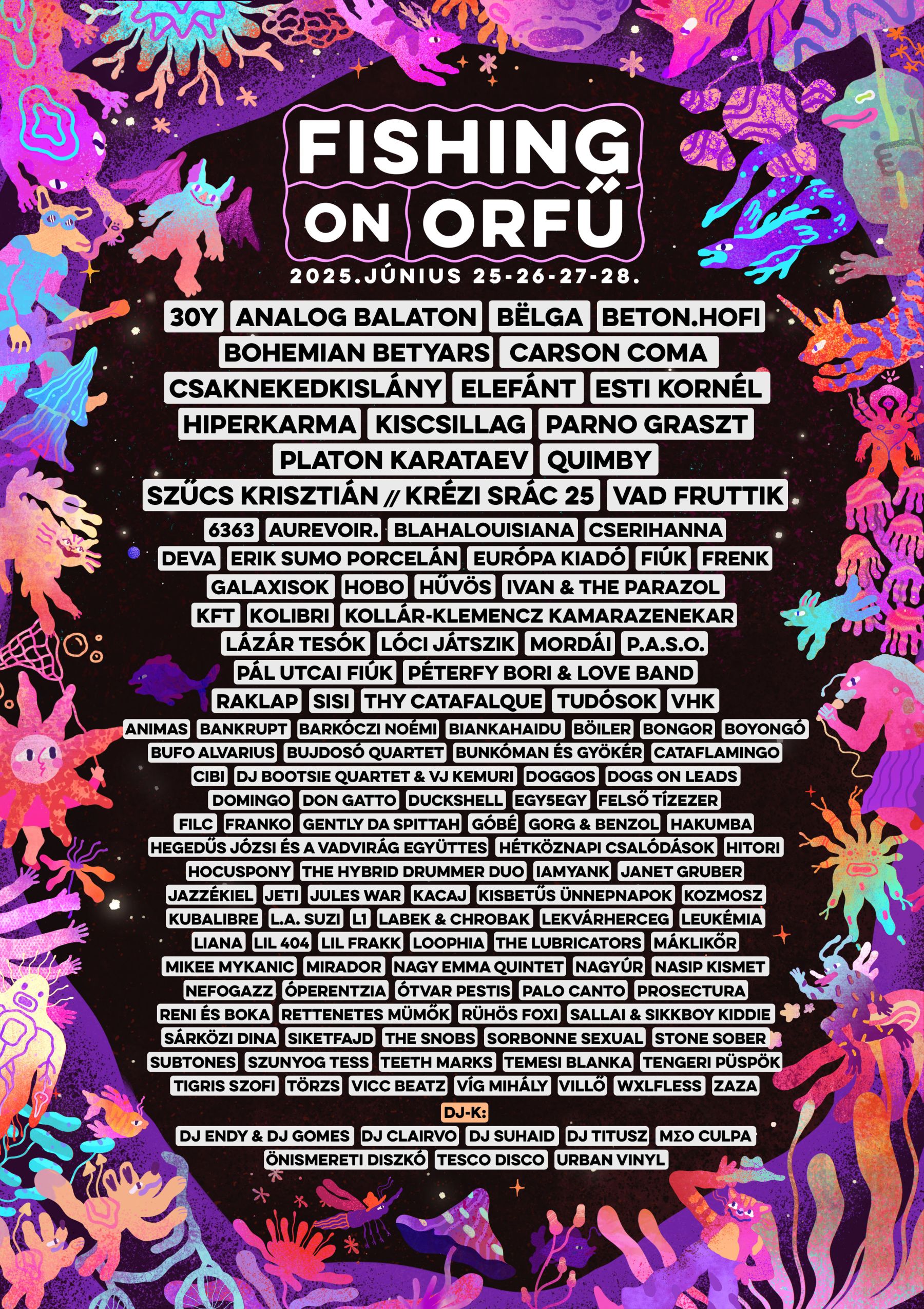 Itt a Fishing on Orfű teljes zenei programja - Recorder