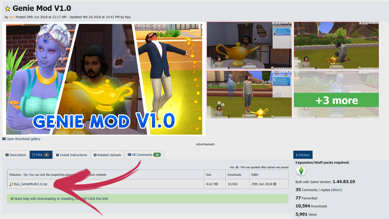 Mod The Sims Genie Mod By Nyx Sims 4 Downloads